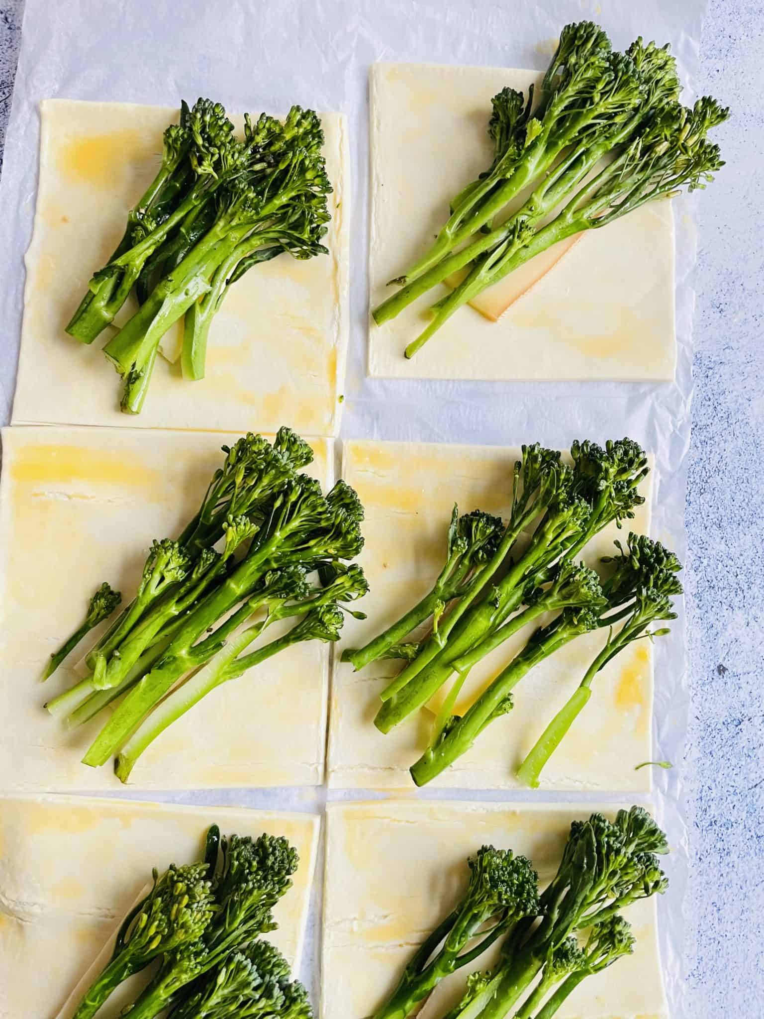 Tenderstem Broccoli Cheesy Puff Pastry - Half a Coconut