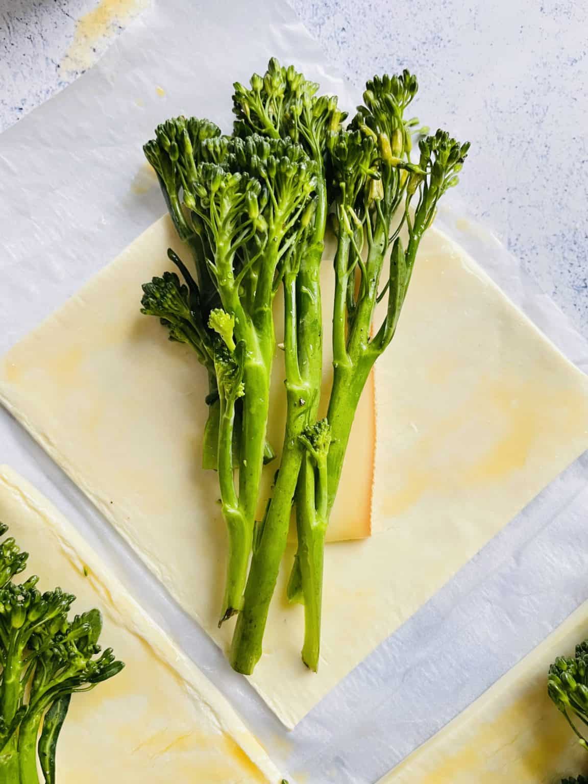 Tenderstem Broccoli Cheesy Puff Pastry - Half a Coconut