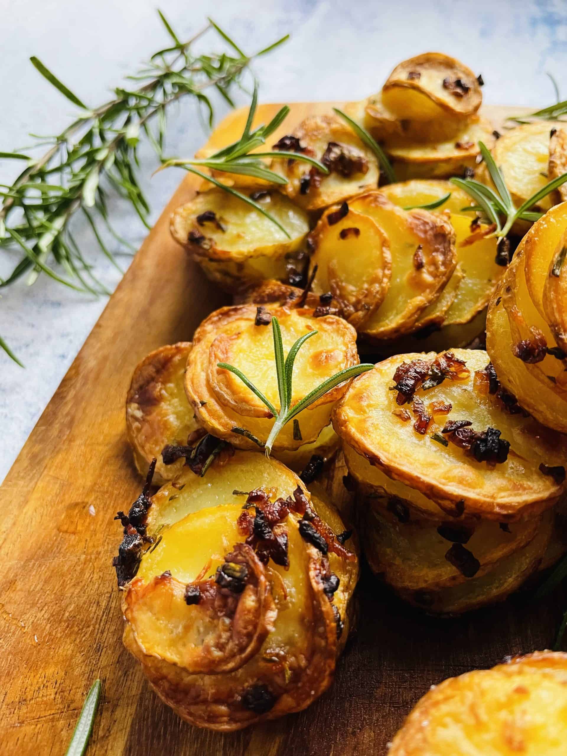 Crispy Duck Fat Potato Stacks - Half a Coconut