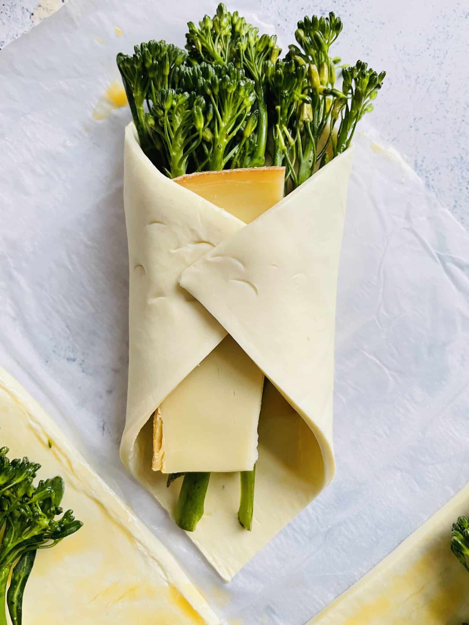 Tenderstem Broccoli Cheesy Puff Pastry - Half a Coconut