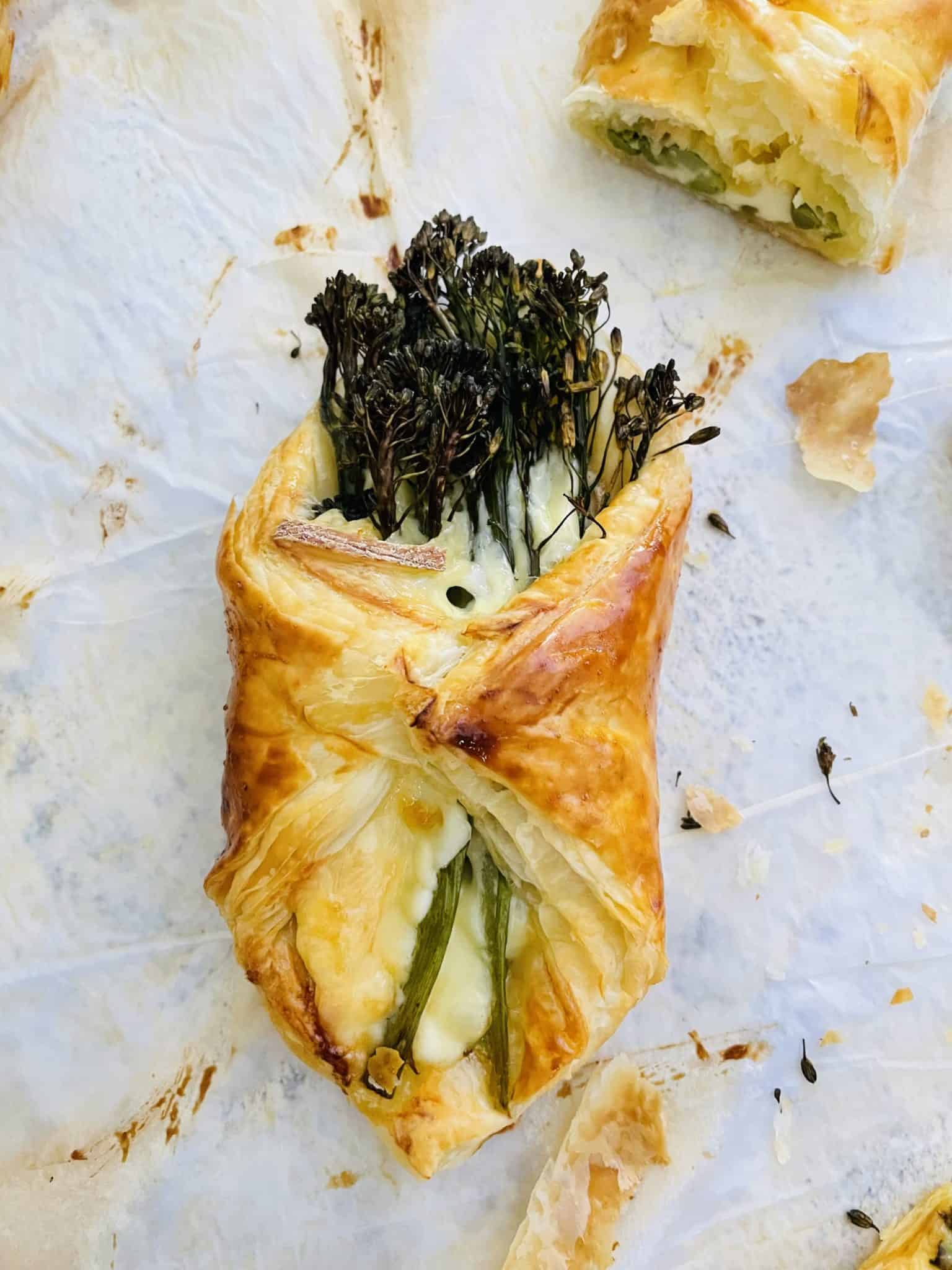 Tenderstem Broccoli Cheesy Puff Pastry - Half a Coconut